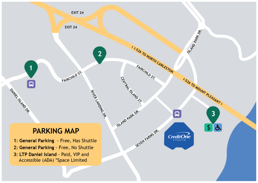 Parking — Plan Your Visit | Credit One Stadium