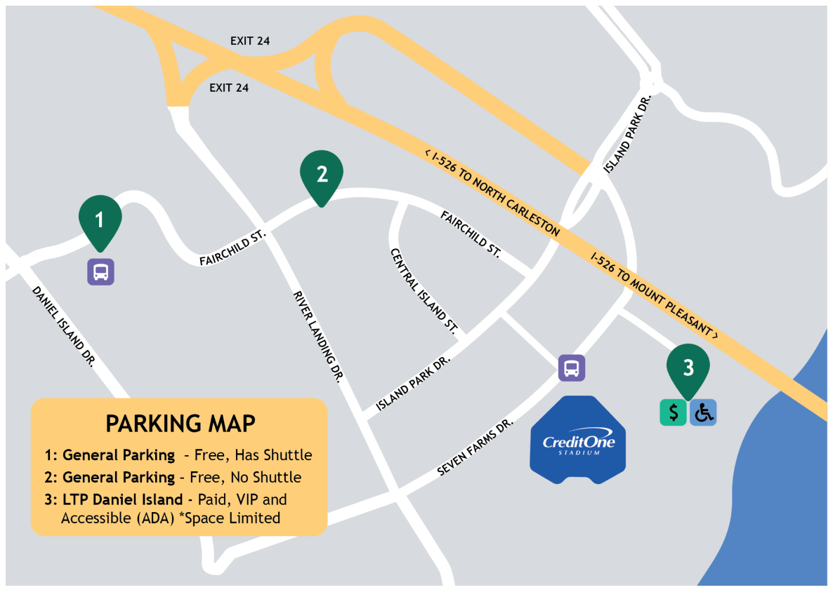Parking — Plan Your Visit | Credit One Stadium